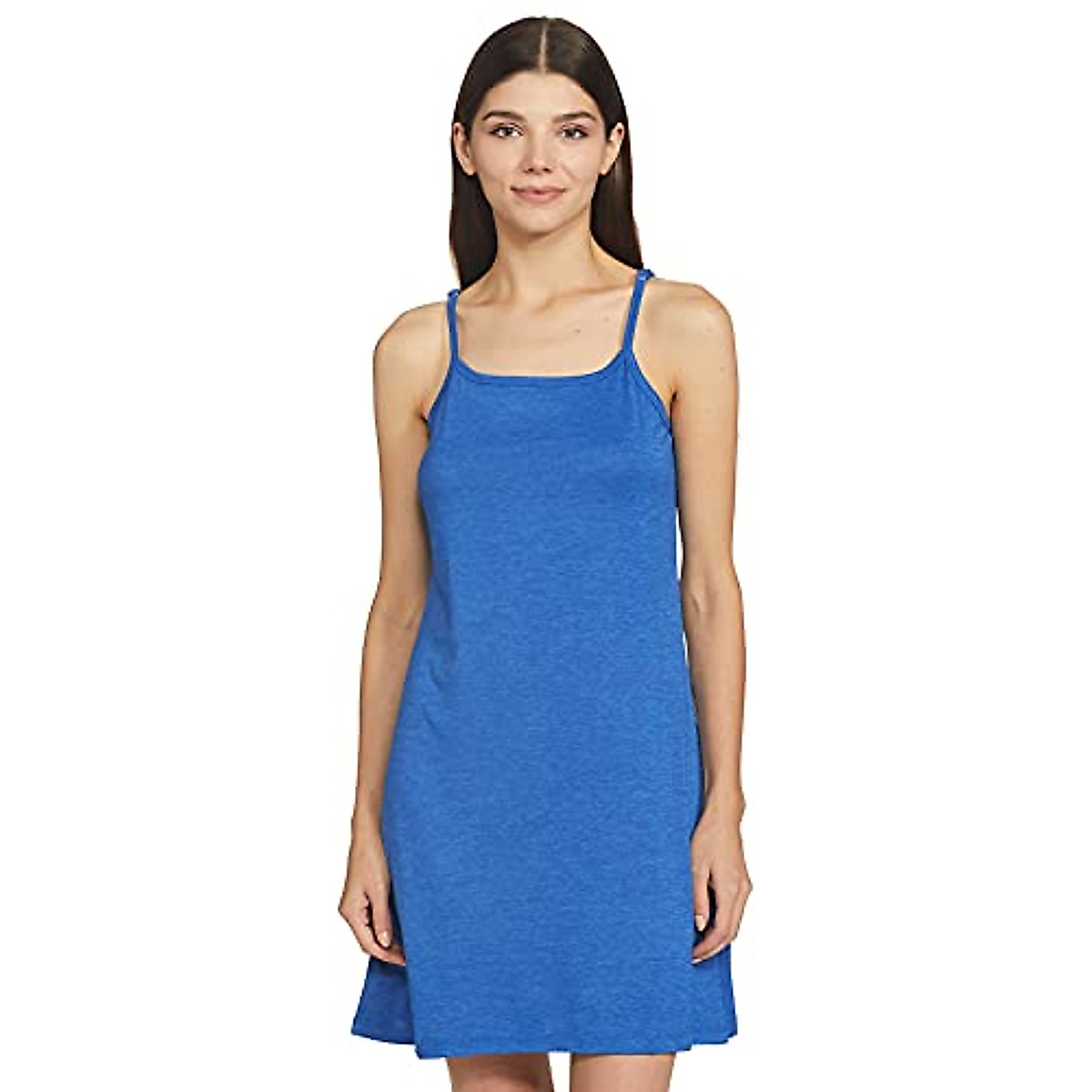 Stylore Nightgown for Women Soft Sleeveless Short Sleepwear Melange Blue XL