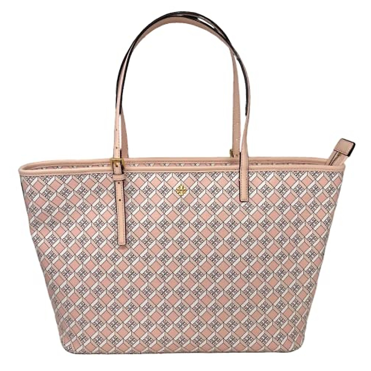 Tory Burch Geo Logo Top Zip Tote