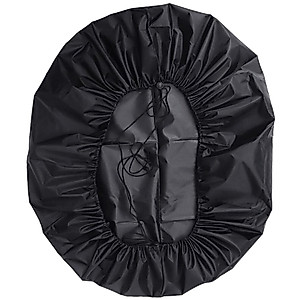 DOITOOL Outdoor Fire Pit Cover Round for Fire Pit 24 Inch, Heavy Duty Oxford Cloth Anti Full Coverage Patio Fire Pit Cover, Fireplace Cover with Drawstring Closure