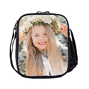 Viezrrle Custom Backpack Set, Personalized School Backpack 3 Piece Set with Lunch Bag Pencil Case Design Your Photos Text Logo for Boys Grils School Travel