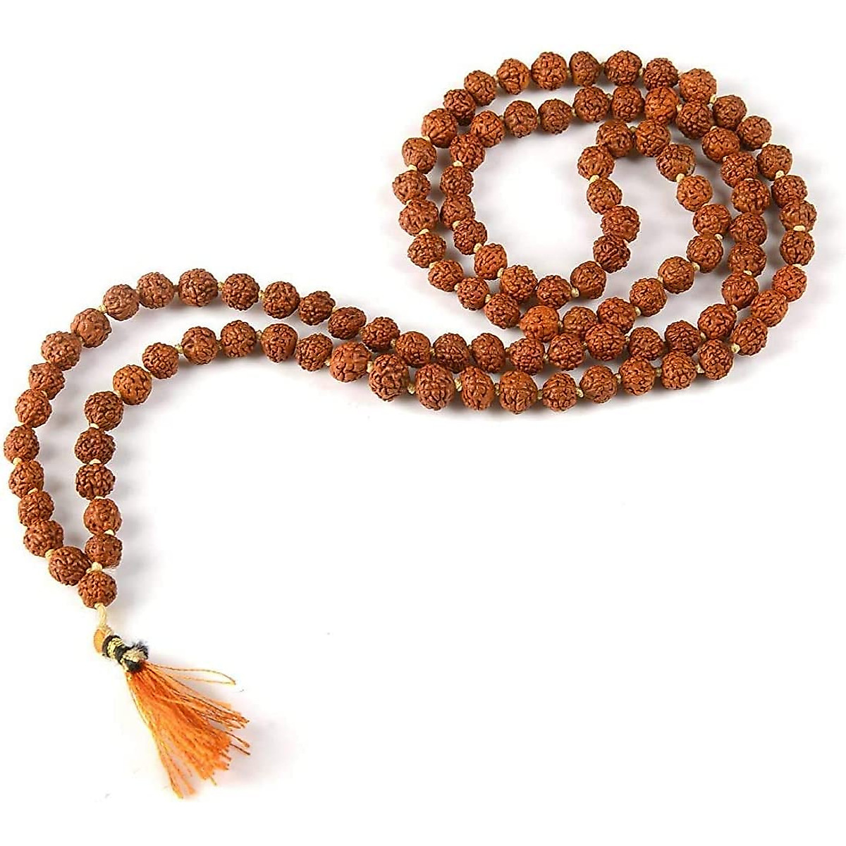 IS4A Nepali Rudraksha Mala with Certificate for Wearing and Japa Mala (5 Mukhi Mala, 108 Beads Mala).
