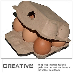 Happyyami 20pcs Egg Cartons Egg Tray Holder 6 Count Eggs Keeper Egg Bulk Container for Family Farm Market Camping Picnic Travel