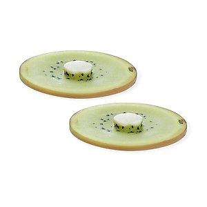Charles Viancin - Set of 2 Kiwi 4” Silicone Drink Covers - Airtight Seal on Any Smooth-Rimmed Glass, Keep Drinks Cool or Hot, Protect from Winged Pests - BPA-Free - Oven, Freezer, Dishwasher Safe