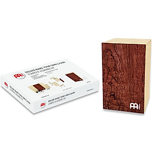 Meinl Deluxe Make Your Own Snare Cajon Kit with Tool Box - MADE IN EUROPE - Burl Wood Frontplate / Baltic Birch Body, Includes Easy to Follow Manual, 2-YEAR WARRANTY (DMYO-CAJ-BU)