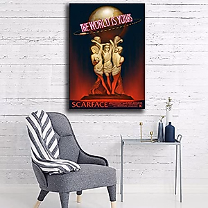 JJIJJ Scarface The World Is Yours Canvas Art Poster And Wall Art Picture Print Modern Family Bedroom Decor Posters 16x24inch(40x60cm)