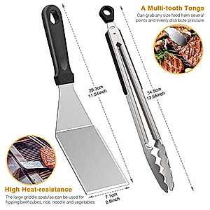 Morole 30 PCS Griddle Accessories Kit, Grilling Accessories BBQ Grill Spatula Set, BBQ Griddle Utensils Kit for Men Outdoor Flattop Grills Cooking for Camping Accessories