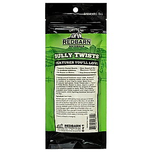 Redbarn Bully Twists (Twisted Pizzle) 5-Count (Pack of 24)