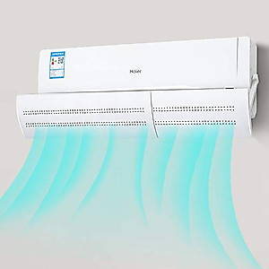 forubar Retractable Air Conditioner Air Deflector, Universal Adjustable Air Conditioning Deflector Air Diverter Cover Telescopic Anti-Wind Baffles Anti Direct Blowing Windshield Wind Guide (White)