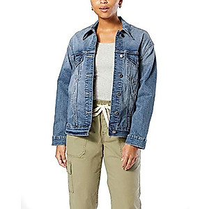 Signature by Levi Strauss & Co. Gold Label Women's Boyfriend Trucker Jacket (Available in Plus Size), Not So Basic, Large