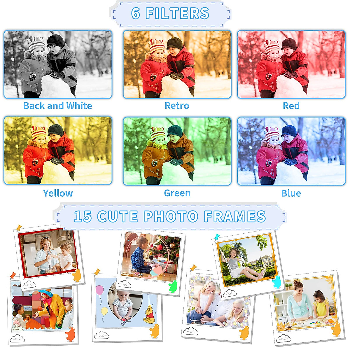 YTETCN Kids Camcorder - Kids Video Camera with 32 GB SD Card, 1080P HD Camera Digital Camcorder Toys for Kids Age 3-8, Birthday for 3 4 5 6 7 8 Years Old (Blue)