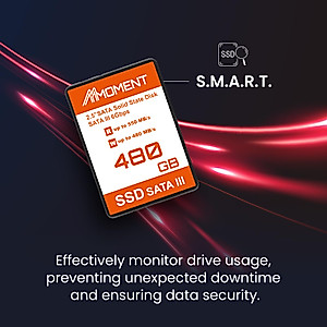 MMOMENT MS25 512GB M.2 2280 SATA III 6Gb/s Internal Solid State Drive SSD (up to 500MB/s)