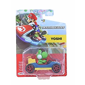 Mario Kart Jakks Nintendo Yoshi in Blue Mach 8 Vehicle 2.5 inch Figure