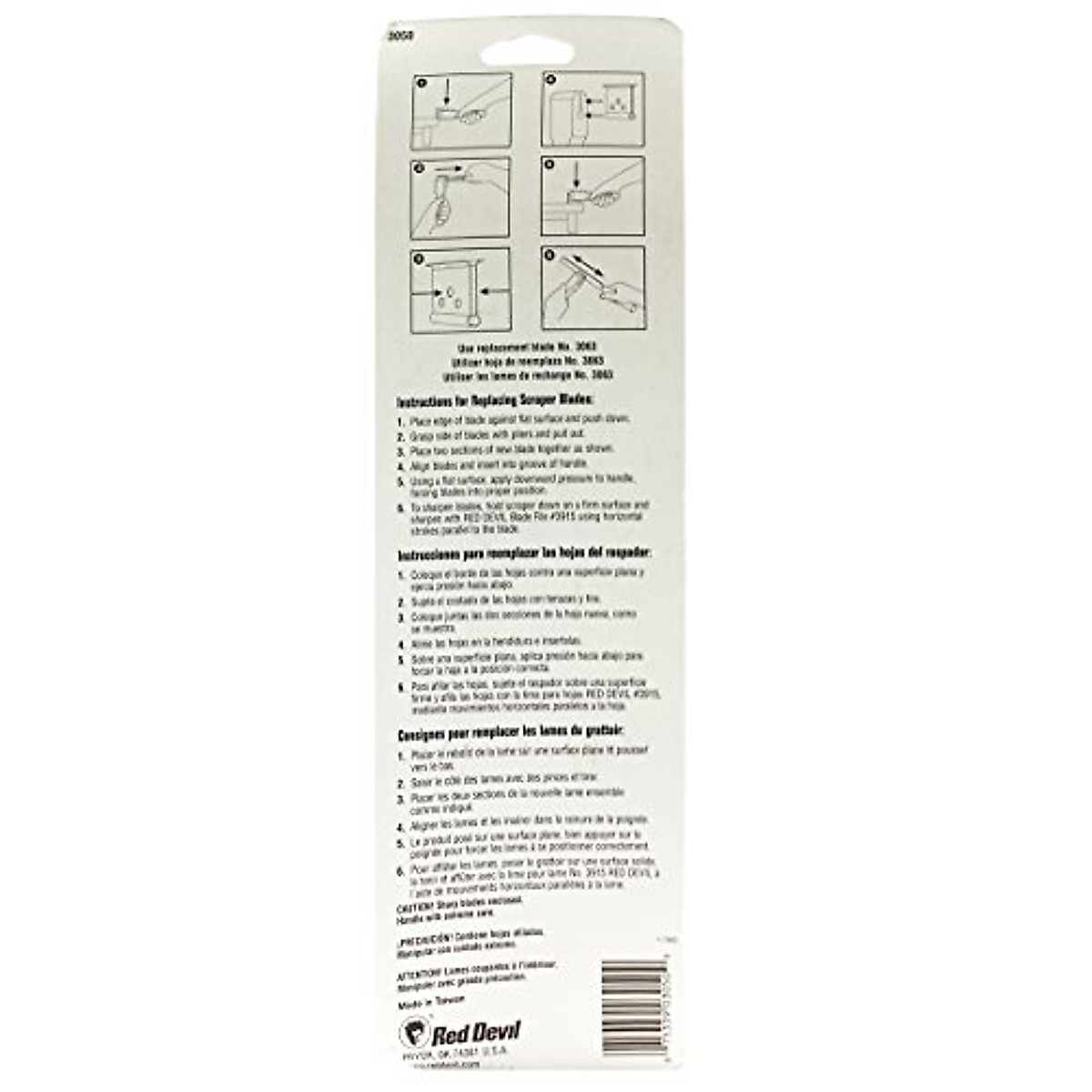 Red Devil 3050 Double Edge Paint Scraper, 2.5", Cranberry