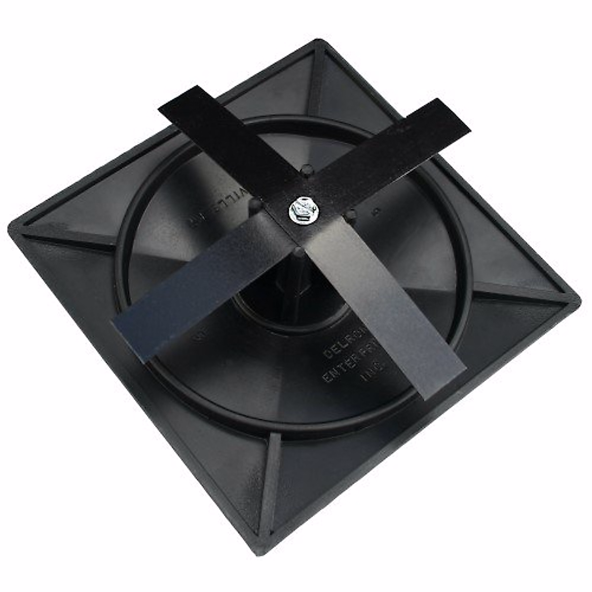 4" Square Light Pole Top Cap- Black Plastic by Deltech Manufacturing