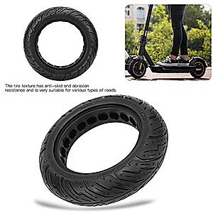Keenso Electric Scooter Tire, 10x2.50C Anti‑Explosion Scooter Rubber Tyre Electric Scooter Replacement Tire Black for Max G30 Scooter