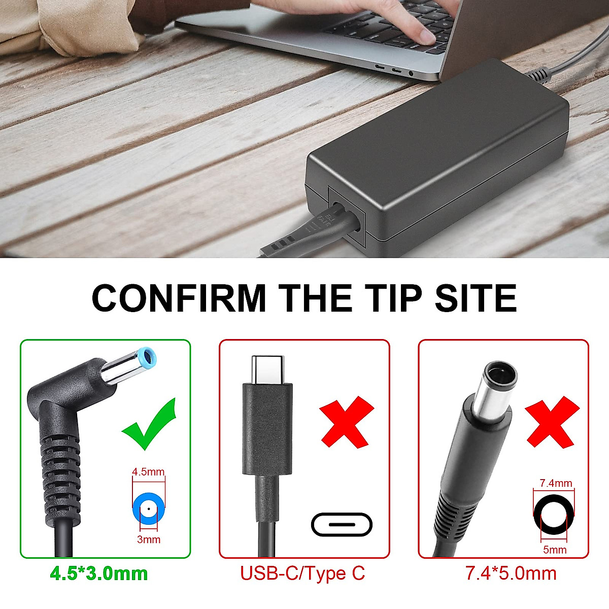 AC Doctor INC 19.5V 2.31A 45W AC Adapter Charger for HP Pavilion 11 13 15 X360 M3 elitebook Folio 1040 G1 G2 G3 touchsmart 11 13 15 Spectre ultrabook(Only Compatible with Blue Tip : 4.5 X 3mm)