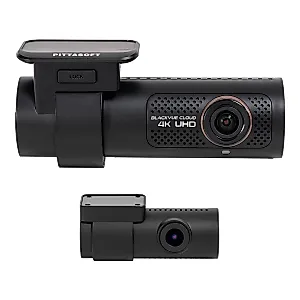 BlackVue DR970X-2CH 64GB | 4K/Full HD Dual-Channel Cloud Dashcam | Built-in Wi-Fi, GPS, Native Parking Mode | LTE and Mobile Hotspot via Optional LTE Module | Dashcam Front and Rear | Made in Korea