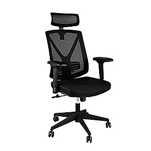 Frassie Height Adjustable Chair Armrest Pair, Gaming Boss Chair Arms Set Replacement,Black (4D)