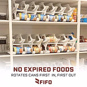 FIFO Mini Can Tracker Stores up to 30 Cans | Rotates First in First Out | Storage for Home Cupboard, Pantry and Cabinet | Organize Your Kitchen | 4" Cans or Taller (Mini Can Tracker - 30 cans)