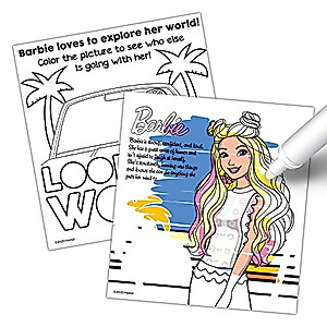Bendon Barbie Mattel 20-Page Imagine Ink Magic Pictures with 1 Mess Free Marker 47002