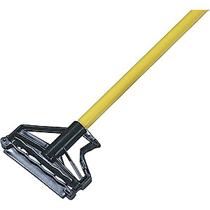 SPARTA 4166404 Spectrum Fiberglass Mop Handle With Quik-Release For Cleaning, Commercial, Residential, 60 Inches, Yellow
