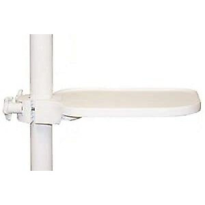 Post Mounted Utility Pole Post Tray Shelf Table Dental Medical White