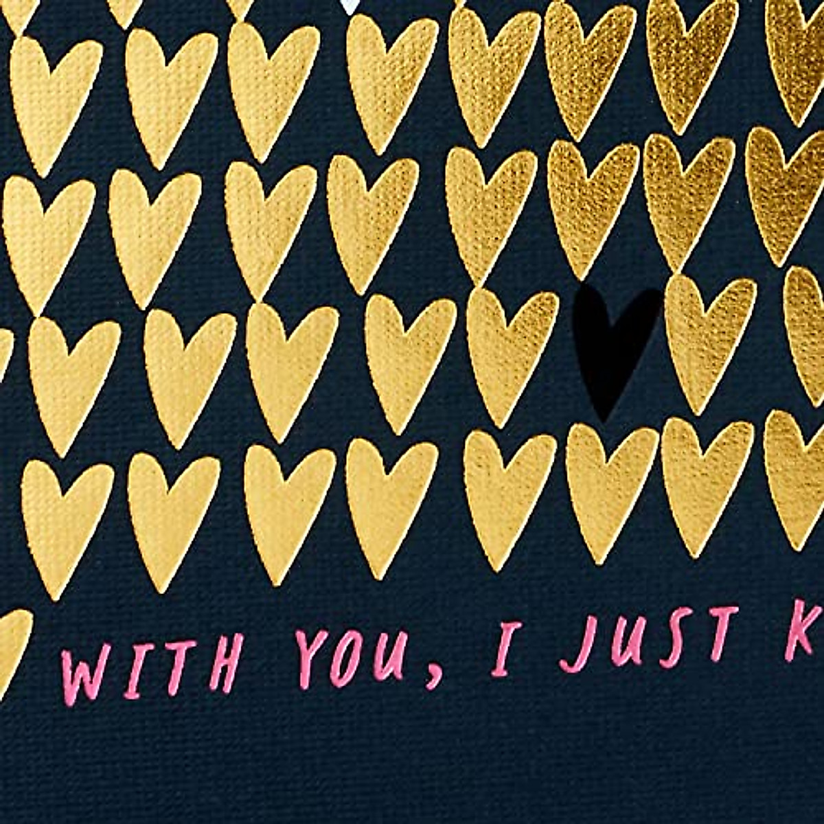 Hallmark Signature Anniversary Card, Love Card for Significant Other (Gold Foil Hearts)