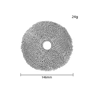 JOYSOG Replacement Parts for Lydsto W2 Vacuum Cleaner Side Brushes/Filters/Mop Pads/Dust Bags Vacuum Cleaner accessories (Only 6* Mop Pads)