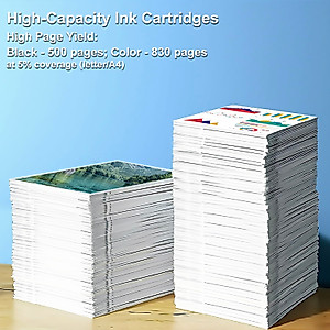 HLPRINT 312XL 314XL Ink Cartridges Remanufactured for Expression Photo HD XP-15000 Wide Format Printer(6-Pack)