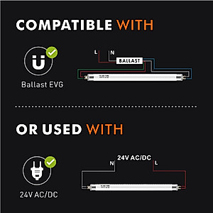IHYCTV F8T5 12 Inch T5 LED Bulbs, 5W 4000K 685lm Replacement for Classic G5 Fluorescent Light Bulbs 8W in Under Cabinet Lighting, Cool White, Pack of 1