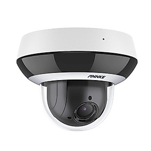 ANNKE CZ400 4MP PoE IP Audio Security Camera, PTZ CCTV Dome Camera with AI Human, 4X Optical Zoom, H.265+ Color Night Vision, Pan & Tilt, Auto Focus, RTSP, IP66 Waterproof for Outdoor
