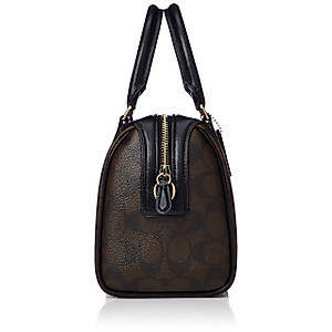 Coach F32203 Signature Shoulder Bag, PVC Leather, 2-Way, Brown/Black