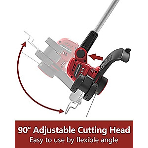 PowerSmart 20V Li-Ion Cordless String Trimmer, One Battery-Auto Feed Thread Trimmer, 12 INCH Cutting Diameter, Height Adjustable Cordless Edger Trimmer Included A Fast Charger and Two Battery