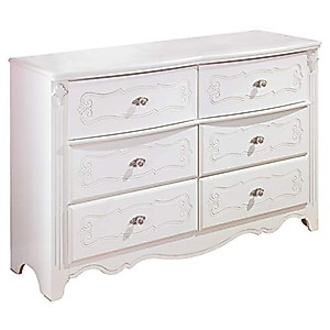 Signature Design by Ashley Exquisite Children's Glam Youth 6 Drawer Dresser, White