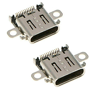 Replacement Type-C Charging Port Switch Charger Connector Power Socket Connector for Nintendo Switch NS Console (2-Pack)