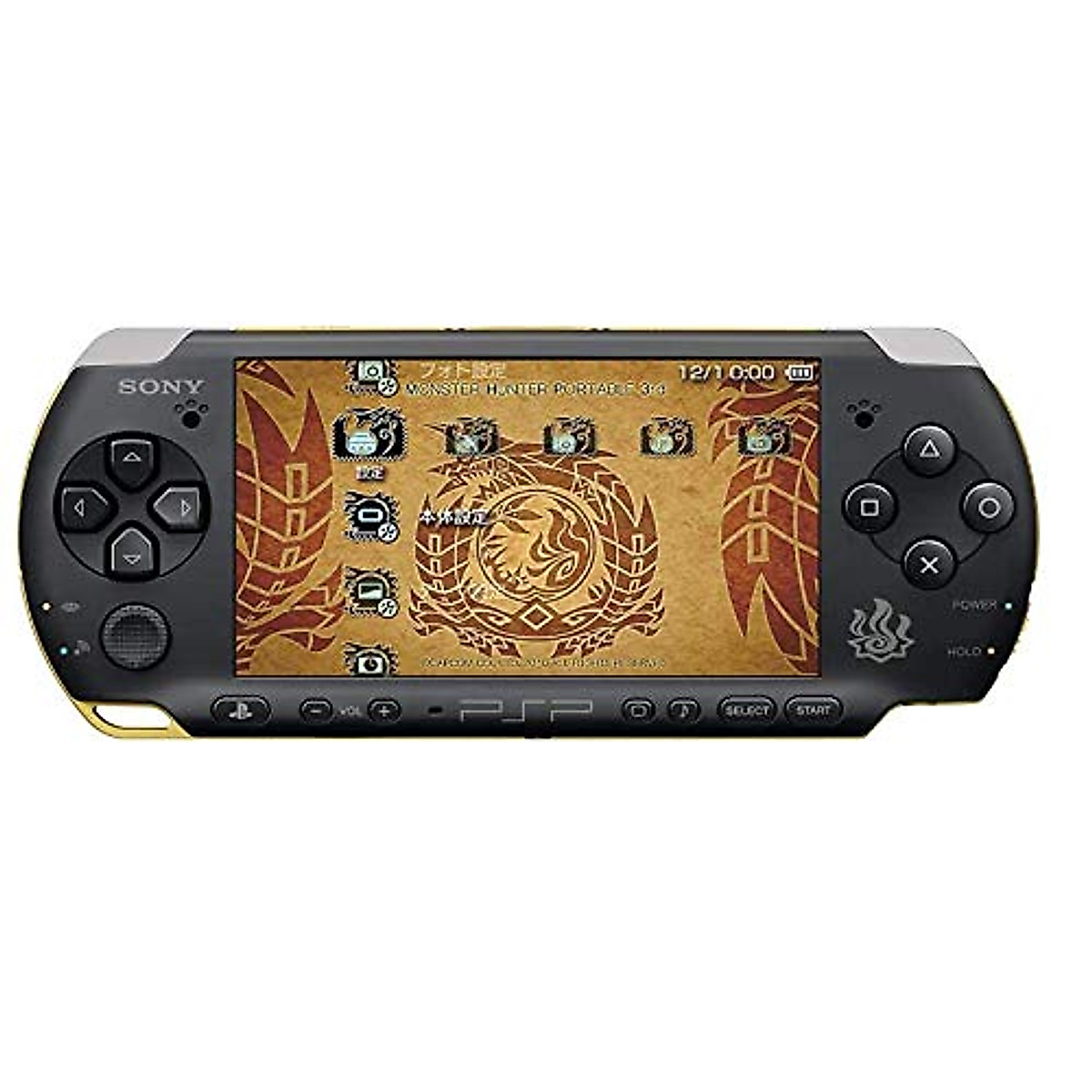 Sony PSP Slim and Lite 3000 Series Handheld Gaming Console with 2 Batteries and Memory Card (Renewed) (Monster Hunter)