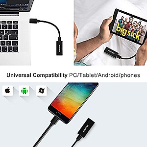 KOOTION 500GB External Portable SSD USB-C Solid State Flash Drive for Laptop/MacBook/Game Console, Mini Aluminum USB 3.1 External Hard Drive, Up to 540MB/s, Black, 500GB