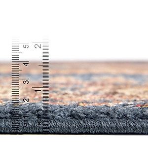 Rugs.com Eden Collection Rug – 2' x 3' Blue Medium Rug Perfect for Entryways, Kitchens, Breakfast Nooks, Accent Pieces