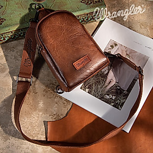 Wrangler Vegan Leather Crossbody Bag Small Sling Bag for Women