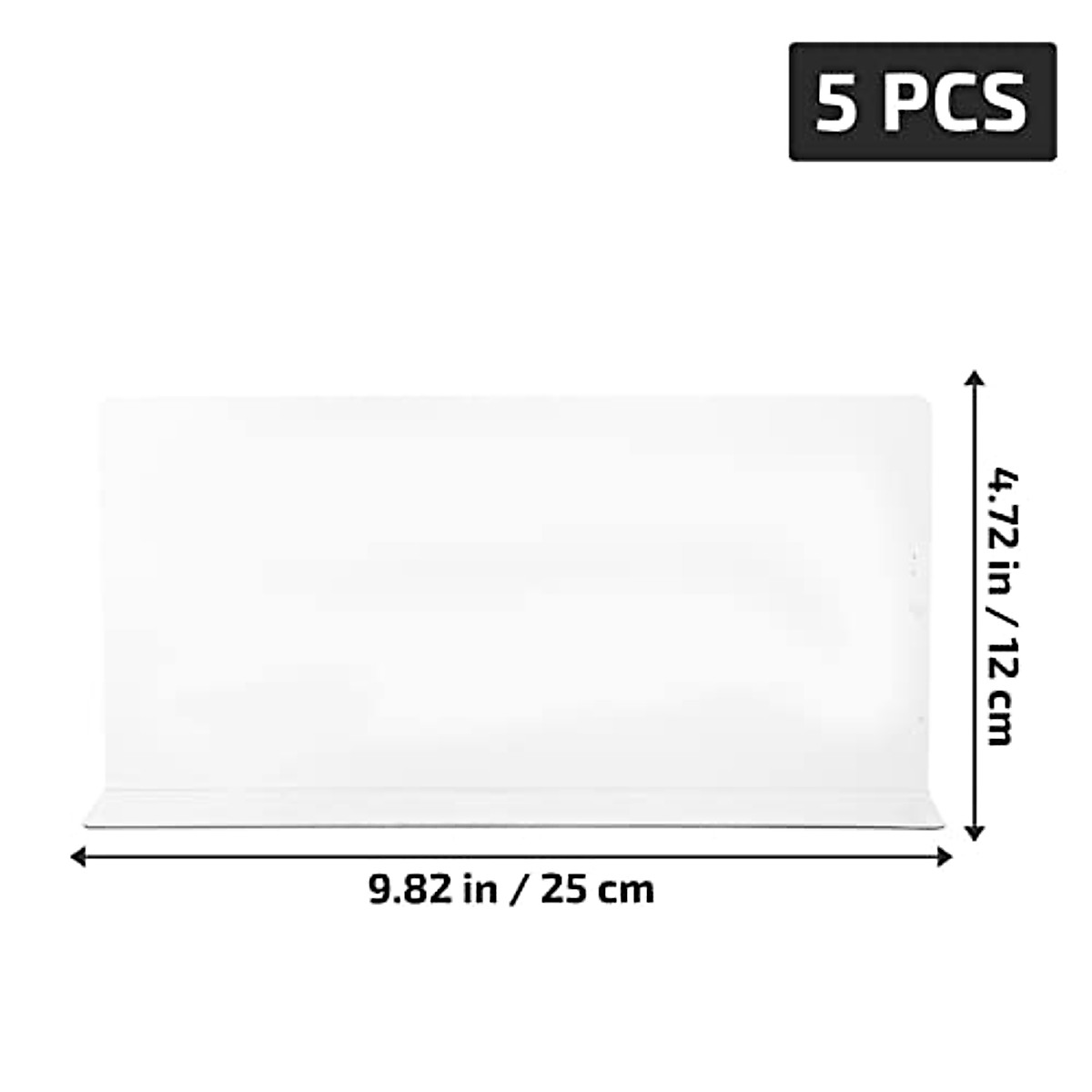 Baluue Clear Shelf Dividers Plastic Shelf Dividers- L Shape Separator Clapboard for Commodity Classification for Cabinets Shelf Store (5 Packs)