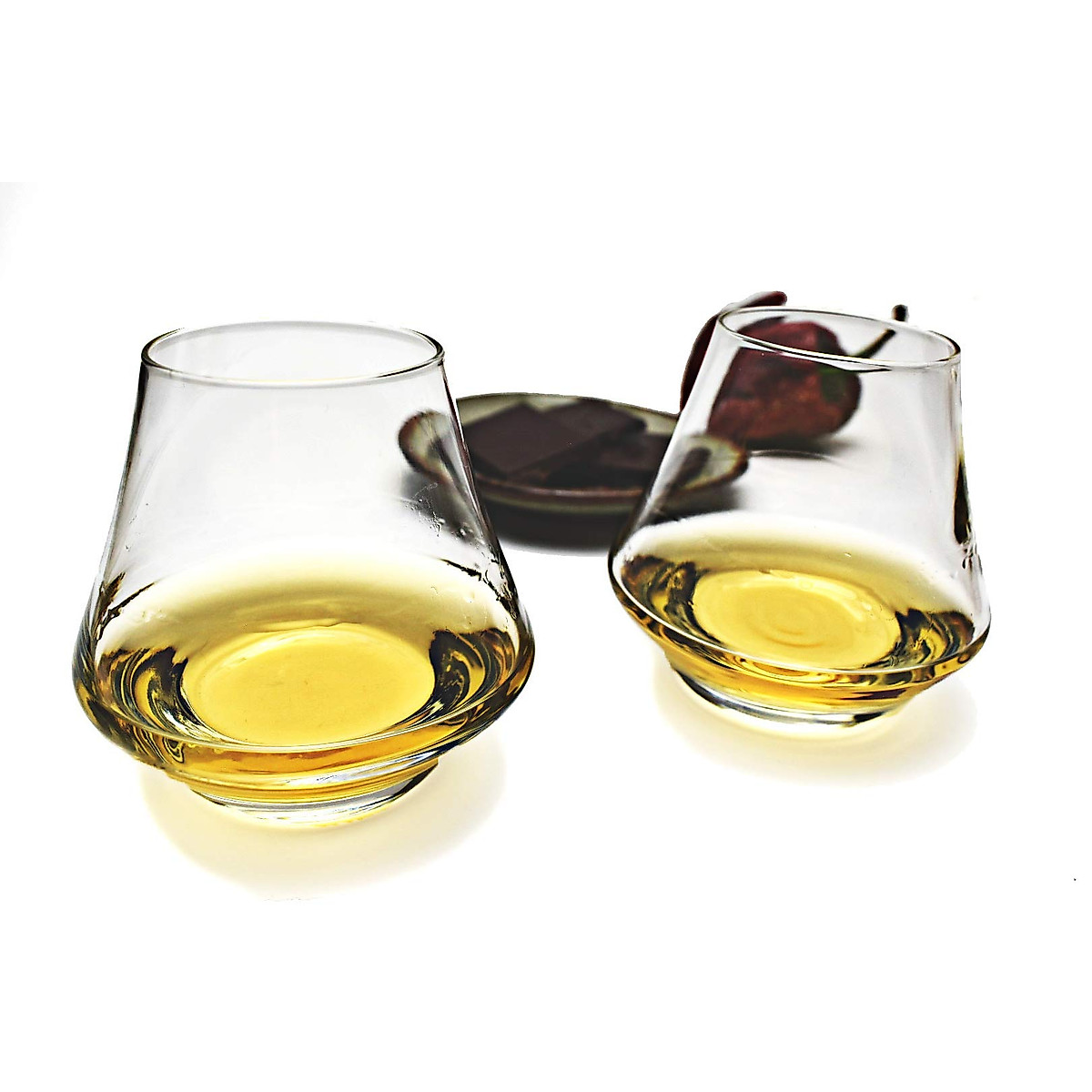 Tequila Glasses Sipping Snifter Easy Convenient Eyeballing Shot Measure Pour Set of 2 Pear Tulip Shape for Whiskey Scotch as well,1.5 Ounces