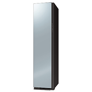 SAMSUNG 18" AirDresser 3 Hanger Clothing Care System w/ Steam Refresh, Sanitizer, Air Dresser Cabinet Steamer for Clothes, Garments, Relaxes Wrinkles DF60A8500CG/A1, Crystal Mirror