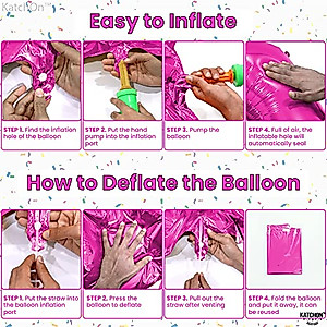 KatchOn, Giant Hot Pink 10 Balloon Number - 40 Inch | Hot Pink 10 Birthday Balloon, 10th Birthday Decorations for Girl | Pink Number 10 Balloon | 10th Birthday Balloons, 10 Year Old Balloons for Girls