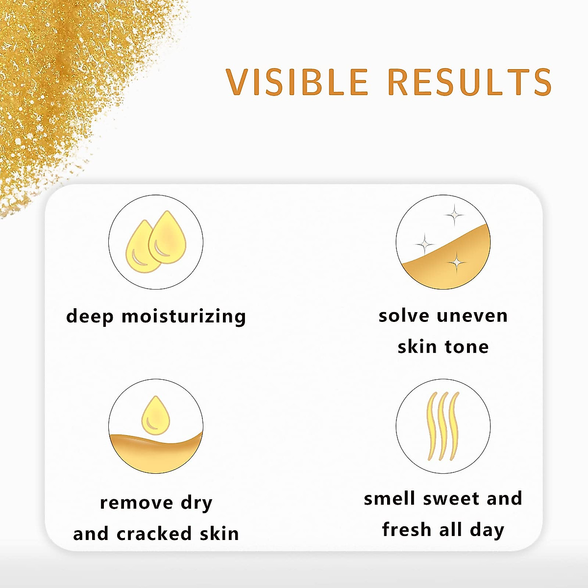 Seed Spring 24K Gold & Sugar Body Scrub - Exfoliating Body Scrub - Moisturizing & Deep Cleansing - Remove Dead Skins - Anti Aging Hydrating Body Scrub for Women Men - 10 oz