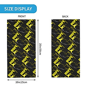 POOEDSO Breathable Hope for A Cure Ewings Sarcoma Awareness Neck Gaiter Double Sided Printing Multipurpose Balaclava Face Masks for Men Women Bandanas Sports Mask White