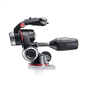 Manfrotto X-PRO 3-Way Tripod Head, for Camera Tripods, Fluid Ball Head, Camera Stabilizer, Photography Accessories for Content Creation, Professional Photography