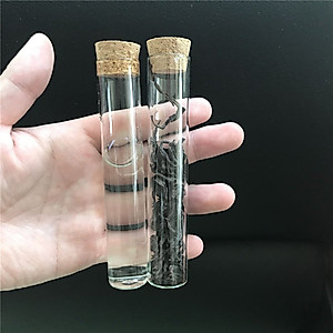 22120mm 30ml Empty Glass Transparent Clear Bottles with Cork Stopper Glass Vials Jars Storage Bottles Test Tube Jars 24pcs (24, 30ml)