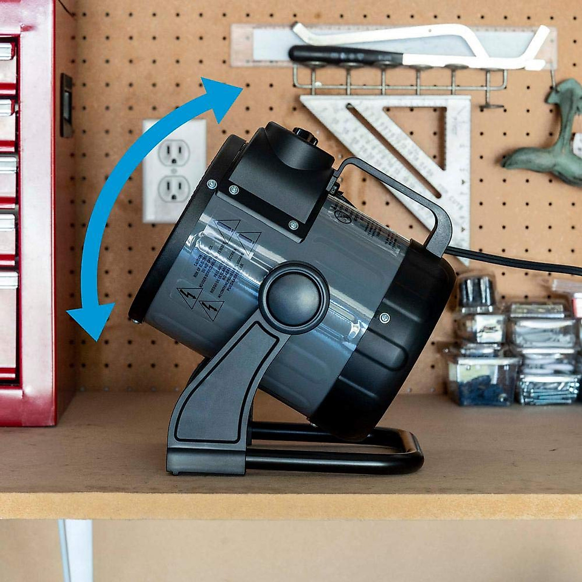 NewAir NGH160GA00, 120V Electric Portable Garage Heater, Heats Up to 160 Square Feet, Garge, Black and Gray