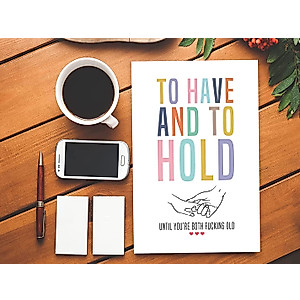 Spercy Funny Wedding Day Card, Congratulation Engagement Card, Marriage Card, To Have and To Hold