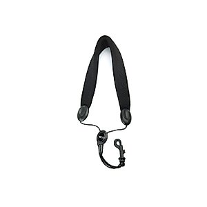 D'Addario D'Addario Saxophone Neck Strap - For Alto Saxophone & Soprano Saxophone - Padded Sax Neck Strap - Snap Hook,Black,SJA18
